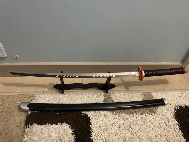 DEMON SLAYER NICHIRIN Sword Figure Tanjiro Rengoku Hilt Ver Metal ...