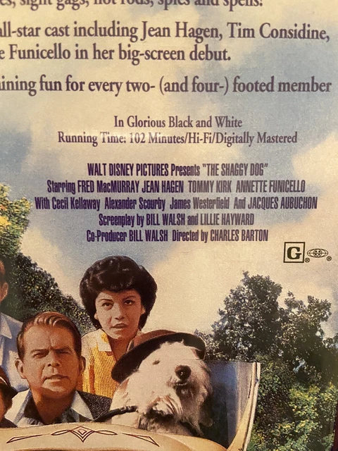 THE SHAGGY DOG VHS Clamshell Fred MacMurray Family Film Collection ...