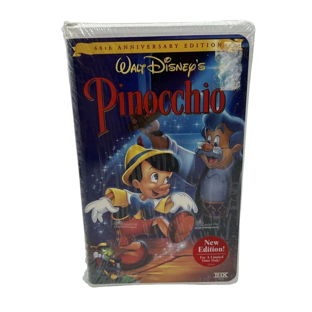 PINOCCHIO 60TH ANNIVERSARY Edition Walt Disney Movie VHS Sealed £3.76 ...