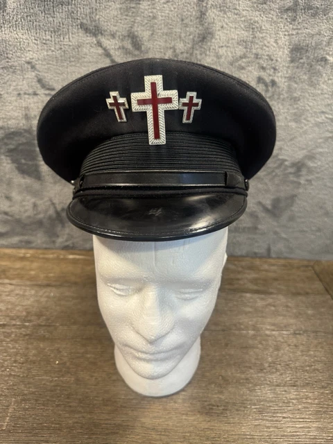 MASONIC SIR KNIGHT Knights Templar Commandery Fatigue Cap - Black ...
