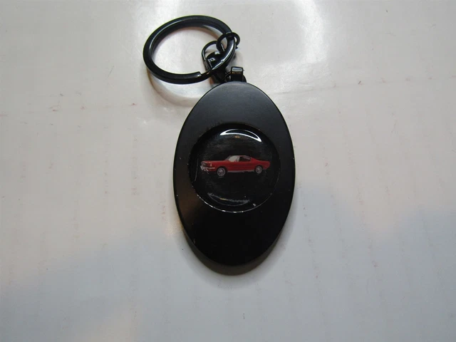 1965 1966 FORD Mustang Fastback Red Car Logo Keychain Keyring Metal ...