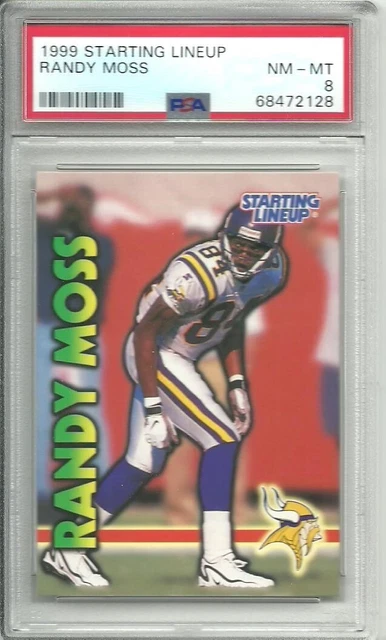 1999 PSA 8 Randy Moss Minnesota Vikings Starting Lineup carte SLU NFL ...