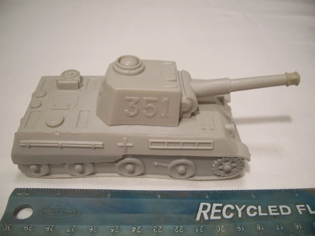 RARE MARX WW11 Desert Fox German Light Grey Tank 1/32 54Mm 60Mm Plastic ...