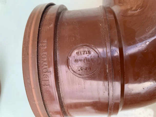 HEPWORTH 110MM SOIL pipe brown single socket bend 87 1/2 S12TR £21.50 ...