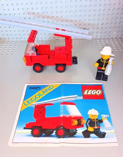 LEGO LEGOLAND 6621/1984 Vintage Feuerwehrauto mit Leiter kpl. mit OBA ...