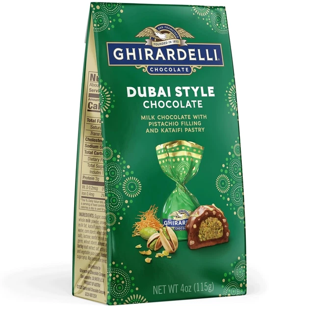 GHIRARDELLI DUBAI STYLE Chocolate with Pistachio and Kataifi Pastry NET ...