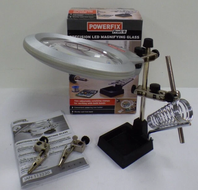 POWERFIX PROFI+ PRECISION LED Magnifying Glass Boxed E15 O194 £16.60 ...