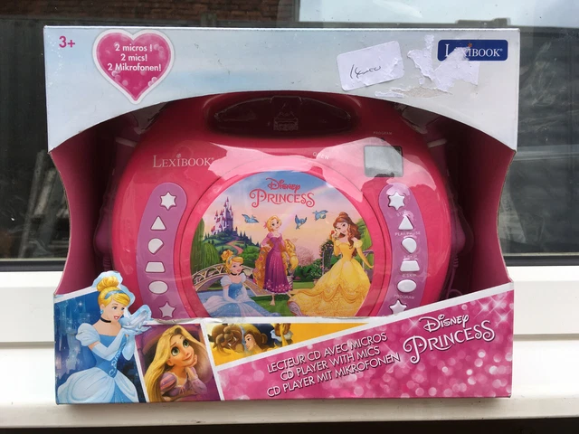 LEXIBOOK DISNEY PRINCESS Cd Player Kids Girls Portable Karaoke Machine ...