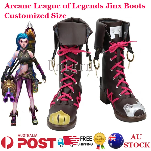 ARCANE LEAGUE OF Legends LoL Jinx Cosplay Boots Shoes LOL Punk Street ...