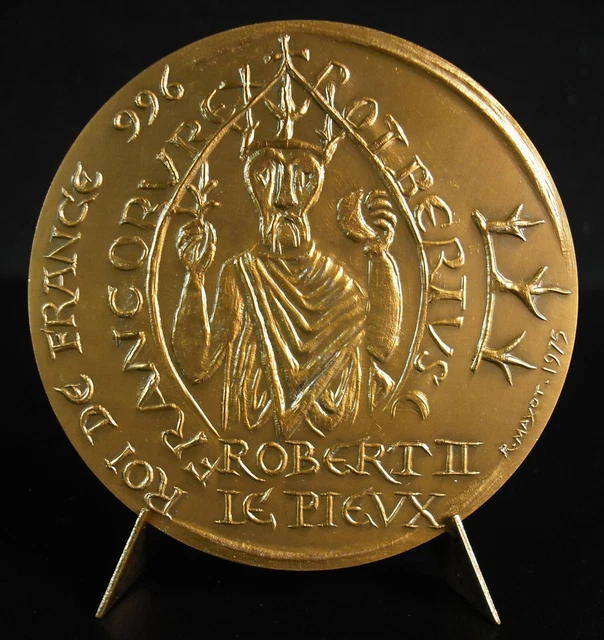 MÉDAILLE ROBERT II le Pieux roi franc de la dynastie capétienne 1978 ...
