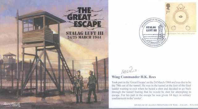 AV600 STALAG LUFT III WWII RAF cover signed POW Great Escape tunneler ...