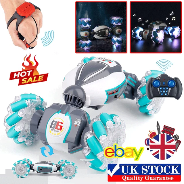 4WD HAND GESTURE Sensing RC Stunt Car Off-Road Remote Control Twist Car ...