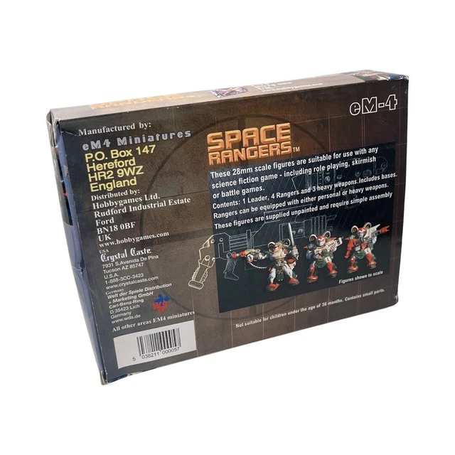 EM4 MINIATURES SPACE Rangers 5 Plastic Rangers Including Weapons ...