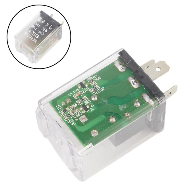 ELECTRONIC FLASHER RELAY For Most 3-pin Indicator 12V 3Pin Plastic ...