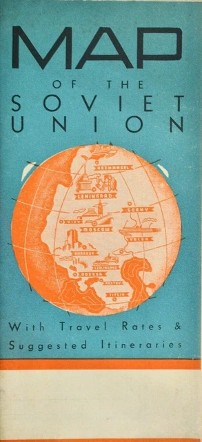 VINTAGE TOURIST PAPER: MAP of the SOVIET UNION 1936 tourist map £23.87 ...