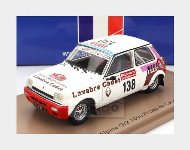 1:43 SPARK RENAULT R5 Alpine Turbo Gr.2 #138 Rally Pistes De Canjuers ...
