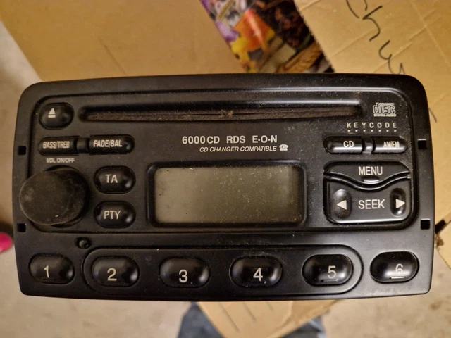 ORIGINAL FORD 6000CD RDS E-O-N Radio 6000NE 6000 CD Silber 2-DIN CD-R ...