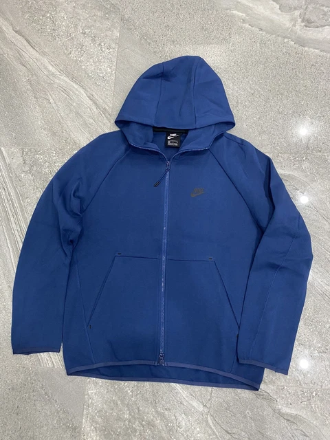 NIKE TECH FLEECE old season coastal blue full zip hoodie size medium £ ...