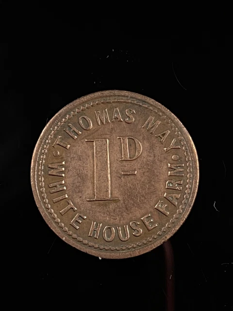 THOMAS MAY WHITEHOUSE Farm 1d Farm Token Copper Coin Woodham Walter ...