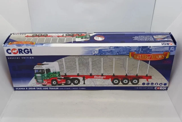 CORGI MODERN TRUCK Heavy CC13742 Scania R LOG TRAILER EDDIE STOBART 1/ ...