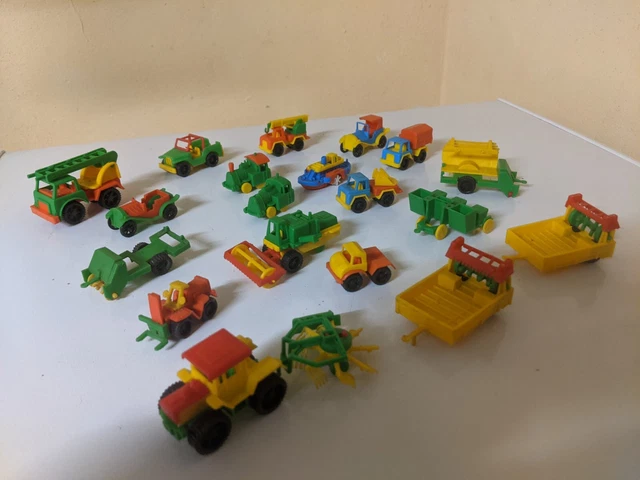 BRUDER MINI MODELLE MB Trac Unimog Mähdrescher Auto Lkw 1980er Konvolut ...