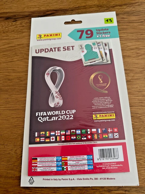 PANINI FIFA WORLD CUP QATAR 2022 - UPDATE SET (13a) EUR 12,00 - PicClick FR