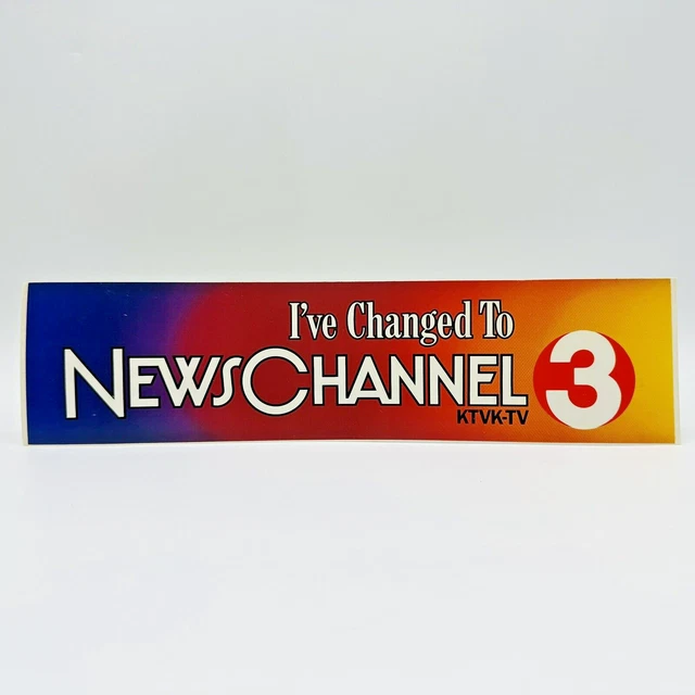 VINTAGE BUMPER STICKER I've Changed to News Channel 3 KTVK-TV Local ...