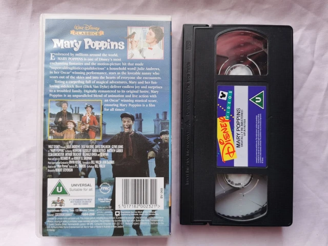 MARY POPPINS WALT Disney Classics Digitally Remastered VHS 1991 Video ...