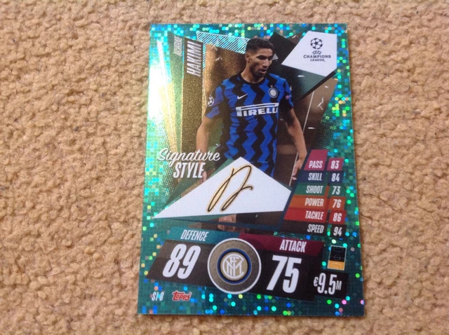ACHRAF HAKIMI SIGNATURE Style Match Attax Extra 2021 Rare & New Card ...