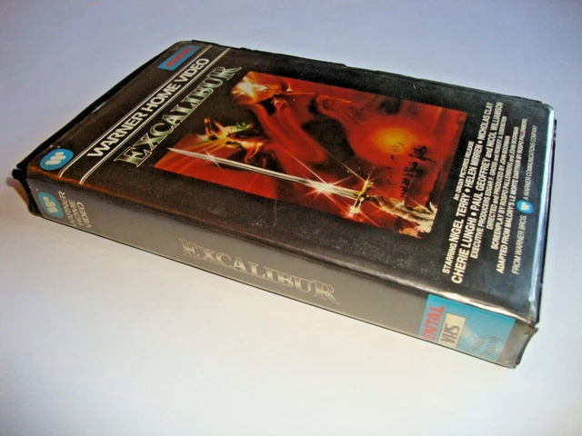 EXCALIBUR VHS VIDEO - Warners Clamshell Big Box - Unplayed Test Copy £ ...