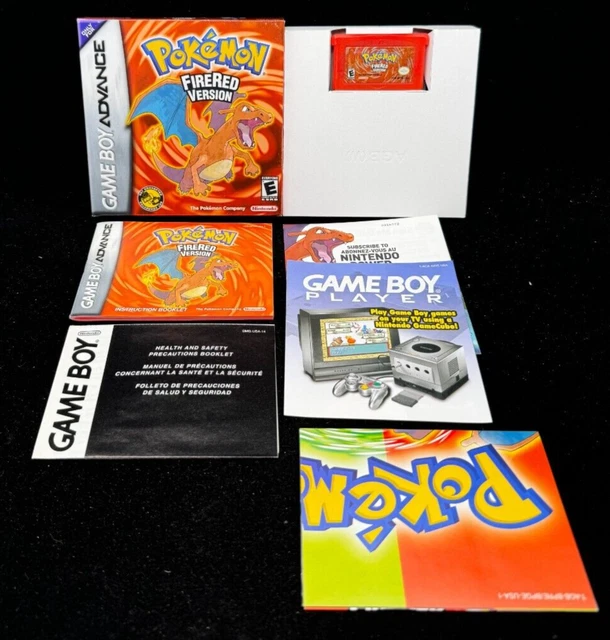 POKEMON FIRERED VERSION Nintendo Game Boy Advance GBA CIB Complete ...