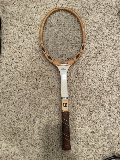VINTAGE WILSON CHRIS Evert Pro Wooden Tennis Racket Used Good Condition ...