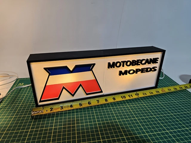 MOTOBECANE MOPED SIGN with LED backlight, decoration, advertisement ...