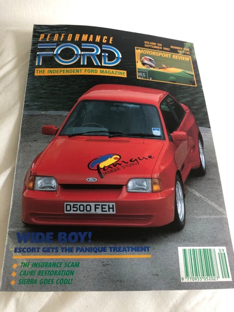 PERFORMANCE FORD CAR Magazine SEPTEMBER 1992 WIDE BOY ESCORT CAPRI ...