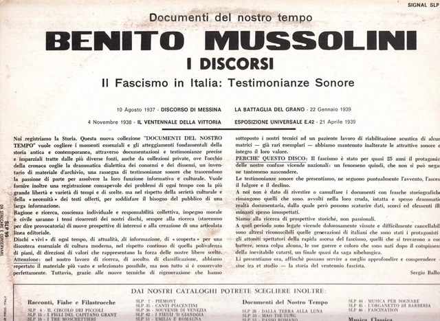 RARE-BENITO MUSSOLINI - Discorsi Documenti-Del Nostro Tempo-[300 ...