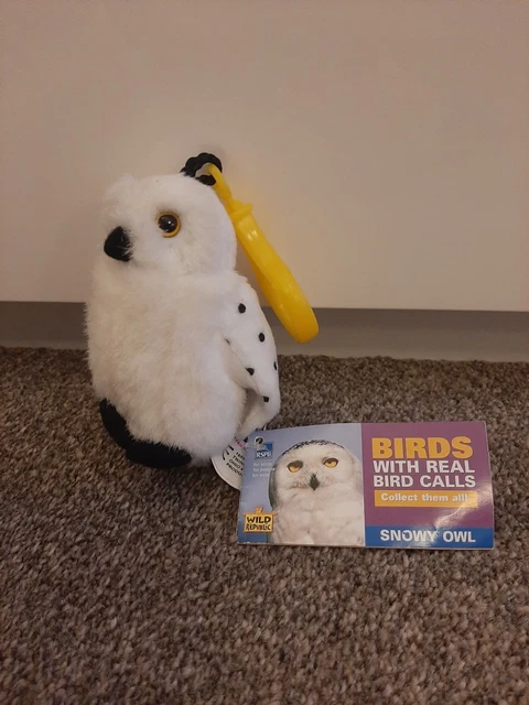 WILD REPUBLIC K&M International Snowy Owl RSPB Bird Soft Plush Toy ...