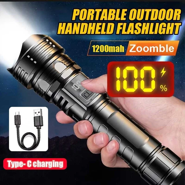 990000000lumens High Powered Super Bright Flashlight Usb Rechargeable