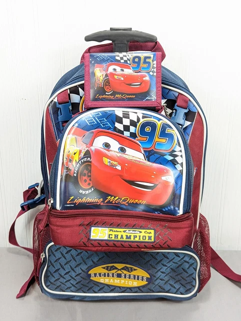 ORIGINAL DISNEY STORE Lightning McQueen Rolling Luggage, Disney Pixar ...