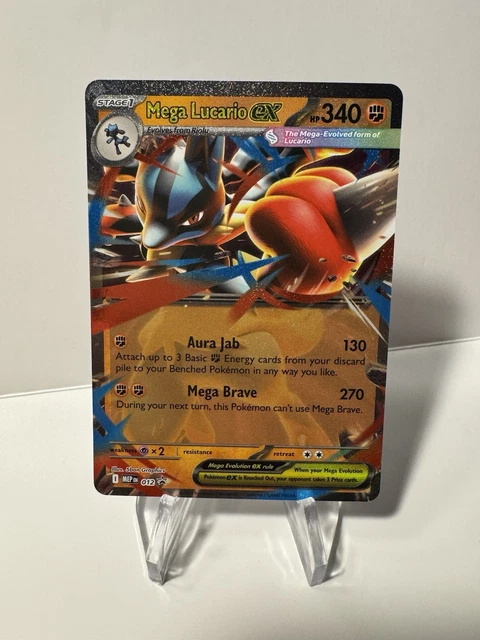 MEGA LUCARIO EX - MEP 012 Mega Evolution Black Star Promo Pokémon TCG ...