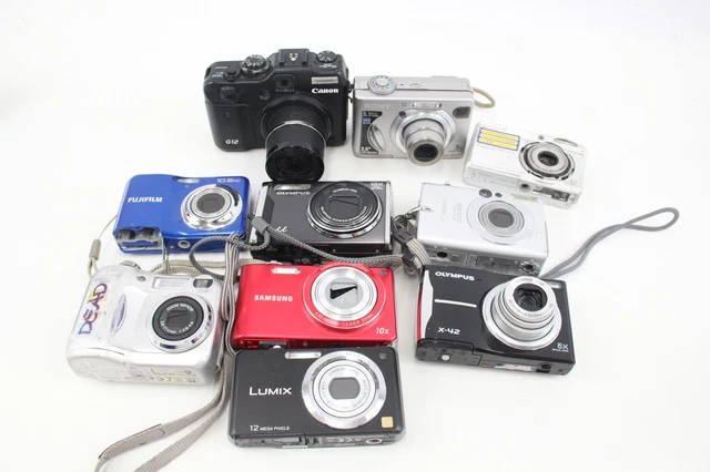ASSORTED DIGITAL COMPACT Cameras Inc Lumix, Sony, Nikon & Canon Job Lot ...