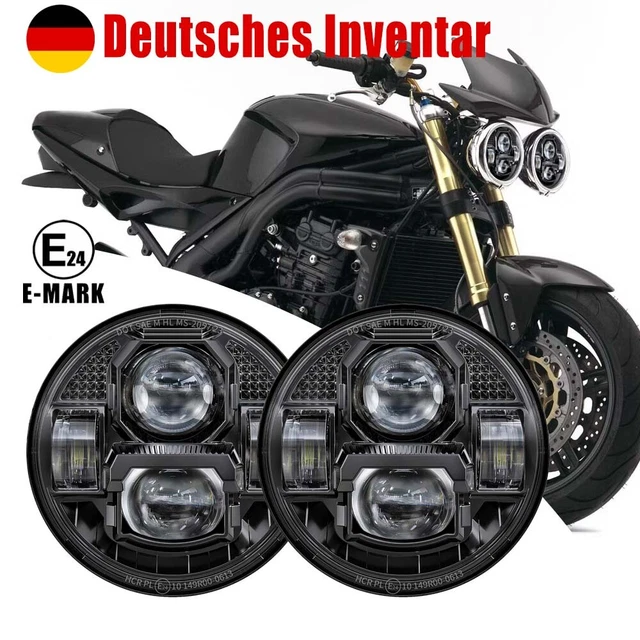 2 X LED Scheinwerfer 5.75" E-MARKED für Triumph Speed Street Triple ...