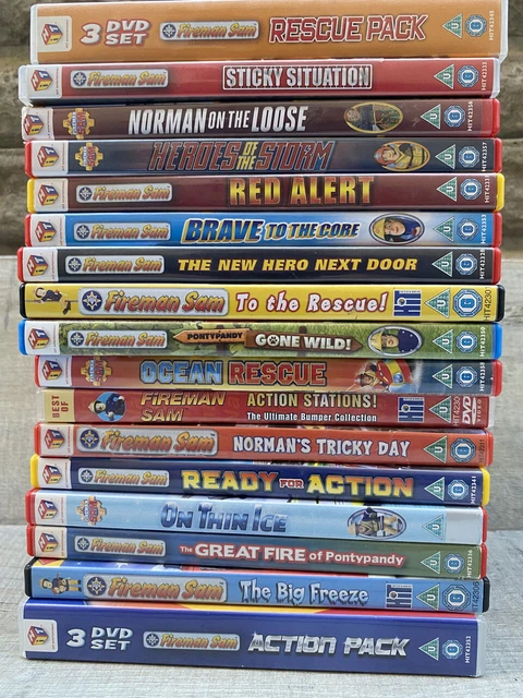 FIREMAN SAM 20 DVD Normans Tricky Day Let it Snow Action Stations Grt ...