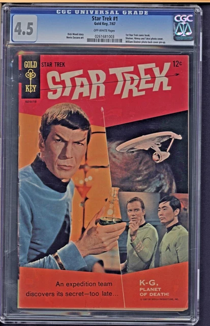 CGC STAR TREK 1 Gold Key Comic 1967 CGC 4.5 Pinup Back First Star Trek Comic £289.71 - PicClick UK