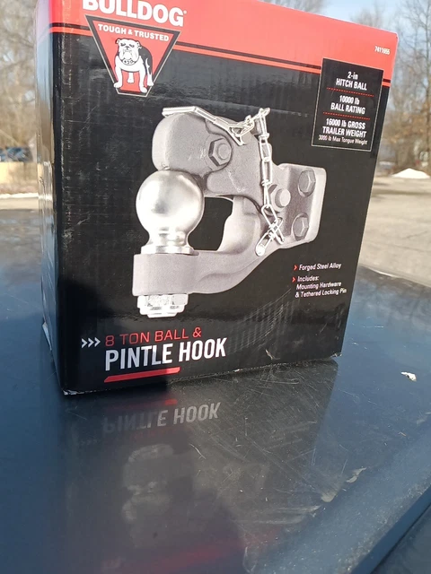NEW BULLDOG 8 ton Ball and Pintle Hook -Steel- 7411655 2" Free Fast ...