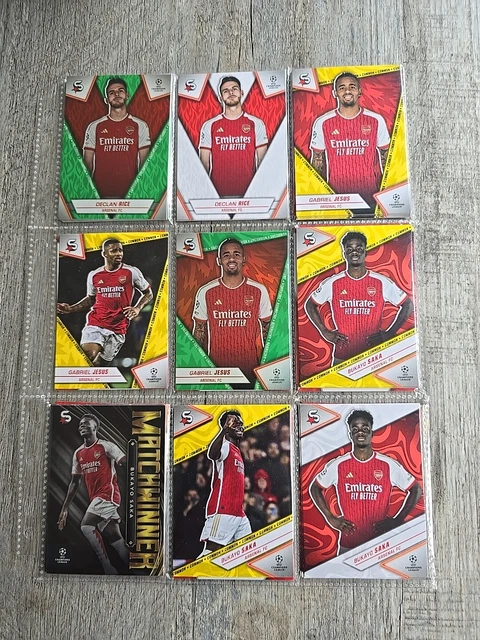 TOPPS SUPERSTARS 2023/2024 ARSENALPAKET ×18 EINSATZ PARALLEL 23/24 SAKA ...