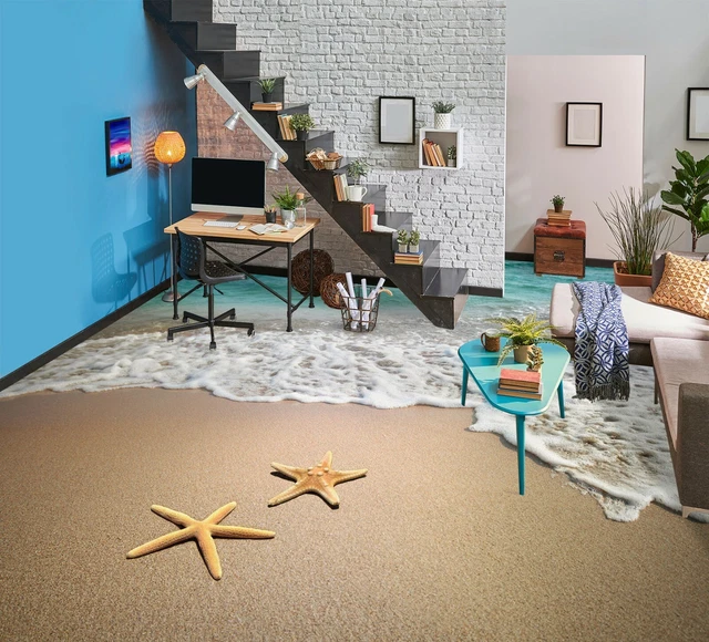 3D STARFISH BEACH 2040 Floor WallPaper Murals Wall Print Decal AU Zoe ...