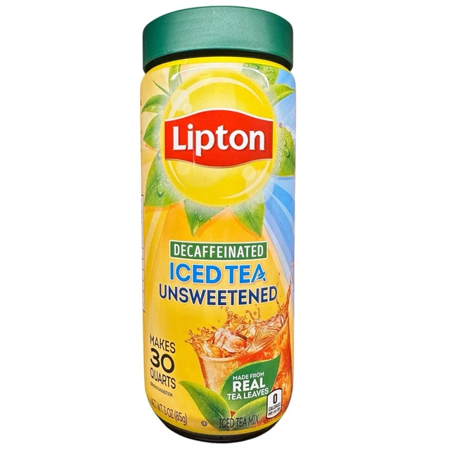 LIPTON ICED TEA Decaffeinated Unsweetened Mix Makes 30 Quarts Expires 4 ...