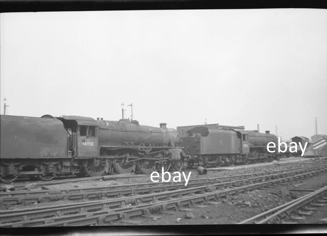 ORIGINAL LARGER NEGATIVE Of Br Steam Locos 44958,45222 Newton Heath 22 ...