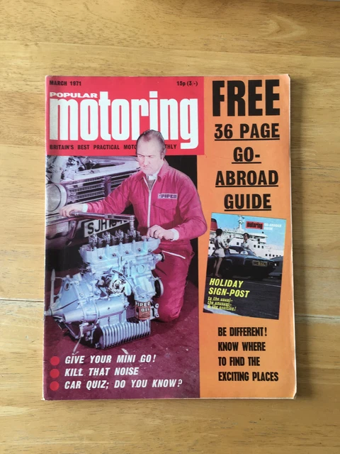 POPULAR MOTORING MAGAZINE March 1971 (149) Triumph 1500, VW Beetle ...