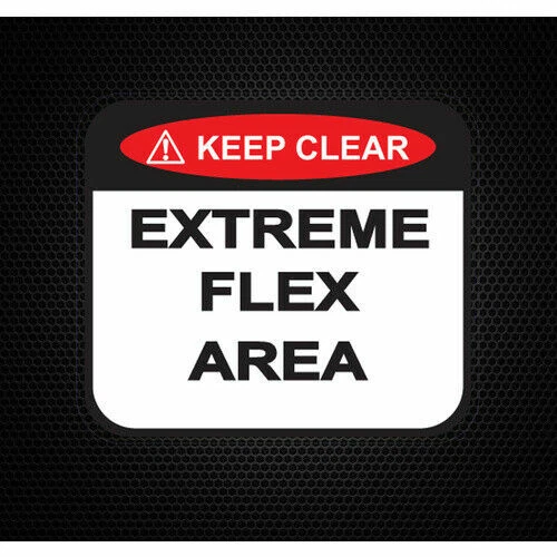 EXTREME FLEX 4X4 Warning Sticker for Navara Ranger Hilux Landcruiser ...